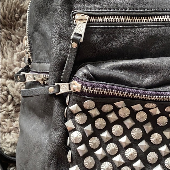 Ash | Bags | Ash Domino Studded Washed Leather Backpack Black | Poshmark